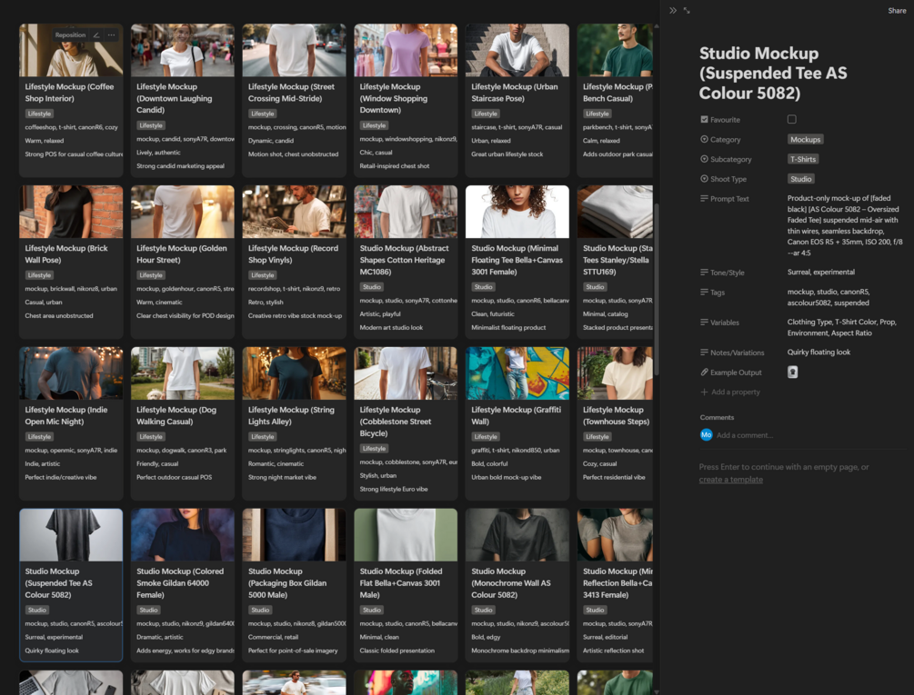 AI POD Prompt Library: Mock-Ups, Niches & Strategies leveraging Gemini 2.5 Turbo Banana & GPT5