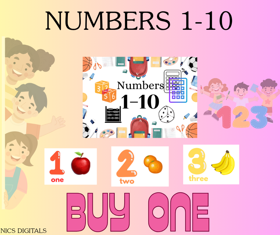Learning Numbers 1-10 by Nics Digitals
