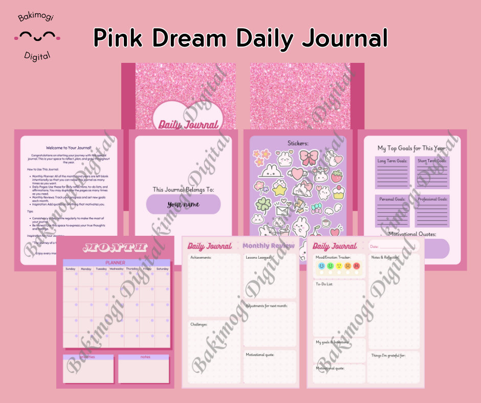 Pink Dream Daily Journal