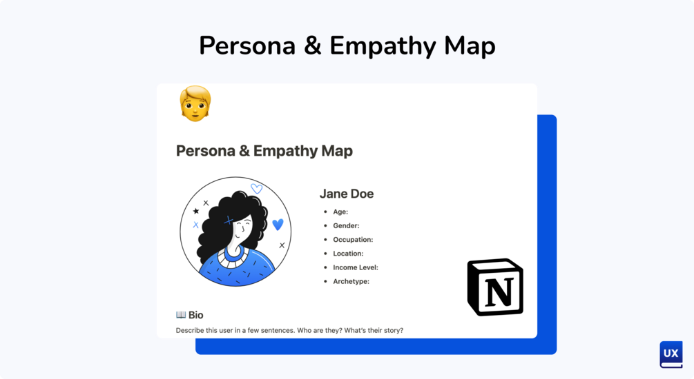 Persona & Empathy Map Notion Template
