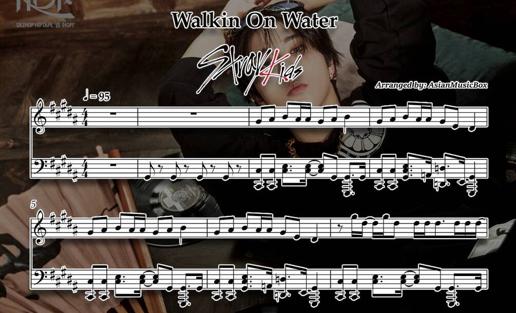 Stray Kids - 'Walkin On Water' [Piano Sheet Music / MIDI / WAV]