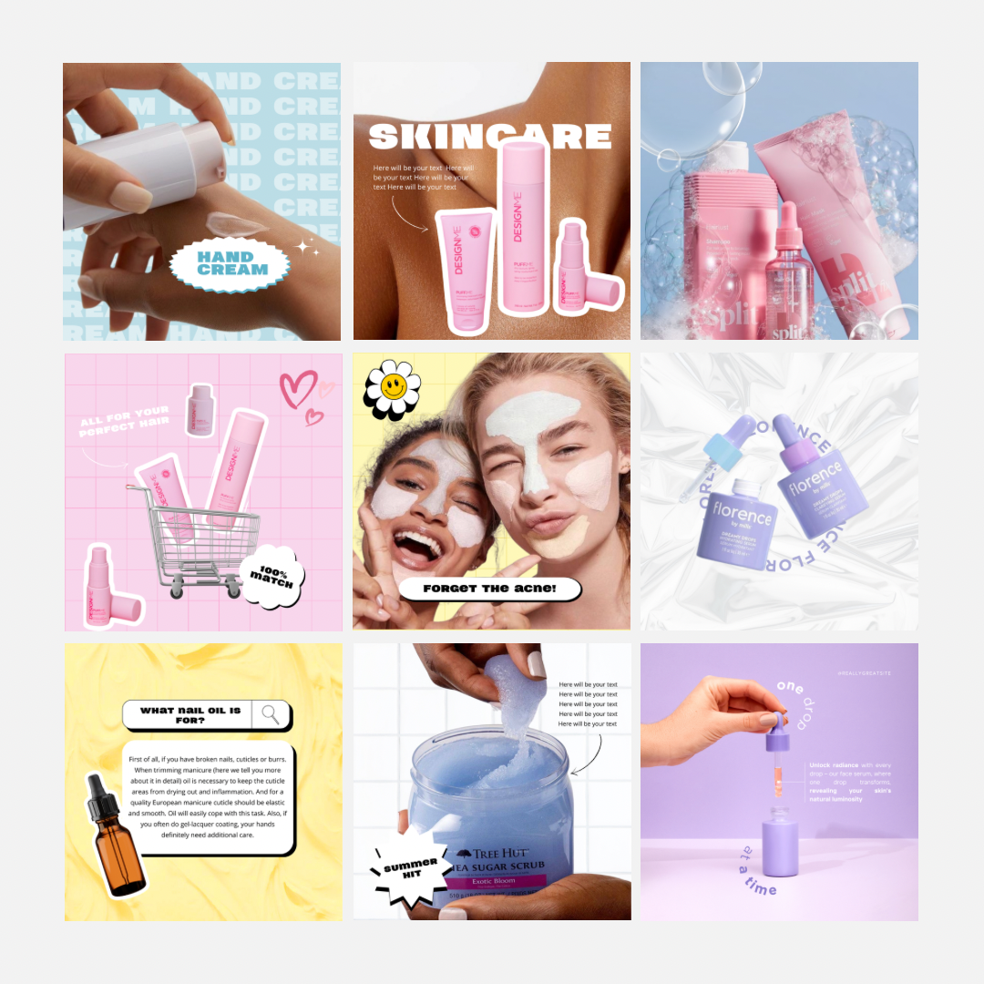 Cosmetic Instagram Feed & Stories Templates