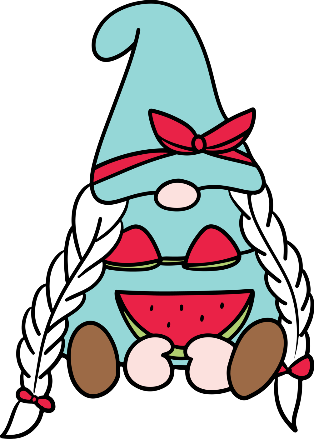 Gnome Summer SVG Cut Files-digital Stamp Graphic