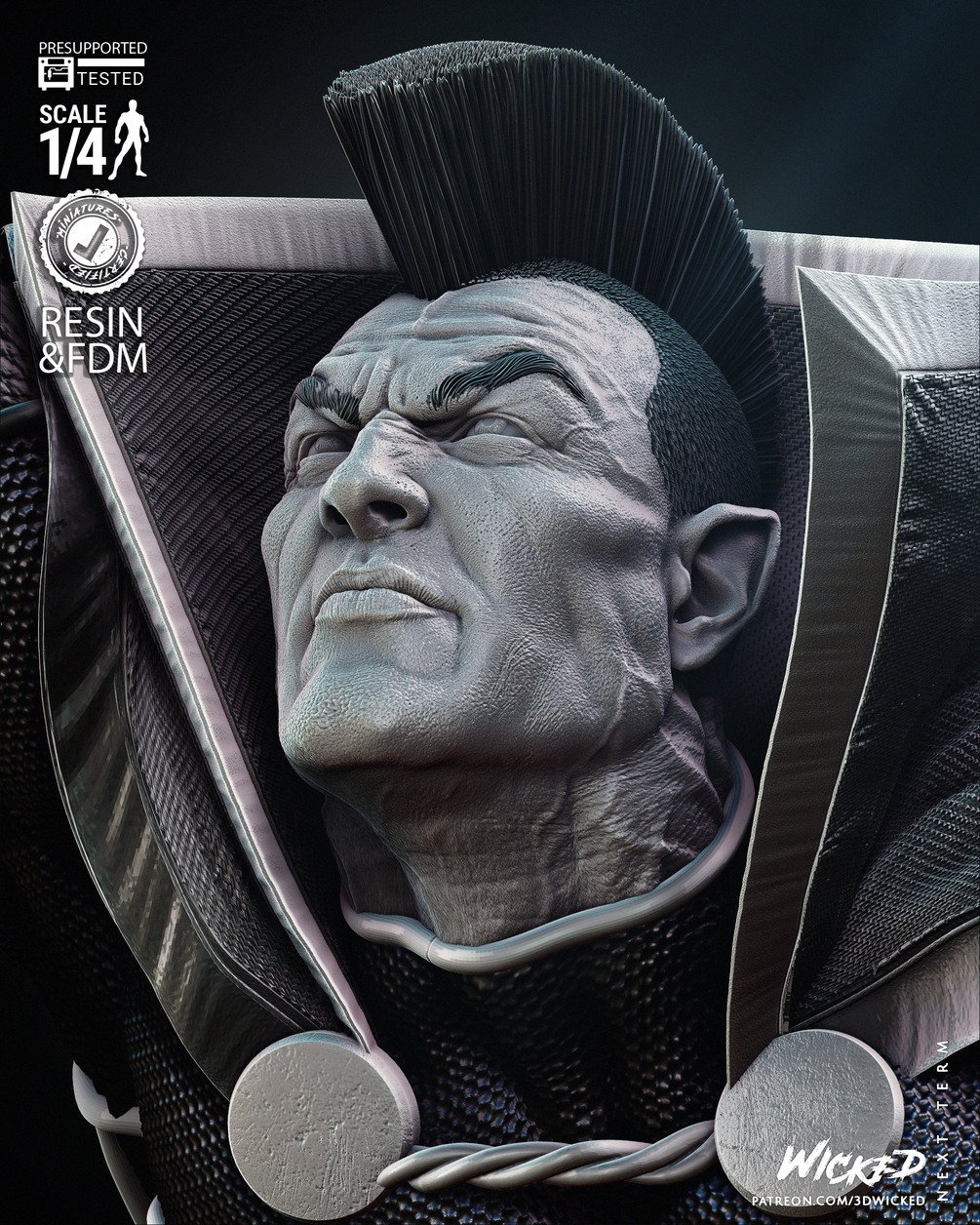 Wicked Marvel Gladiator Bust: Tested and ready for 3D printing