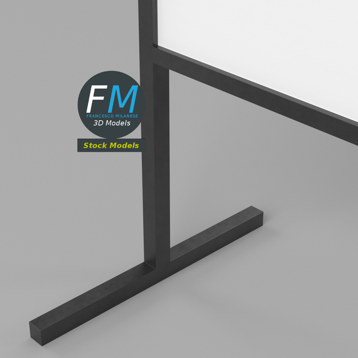 3D MODEL - Advertising vertical stand mockup