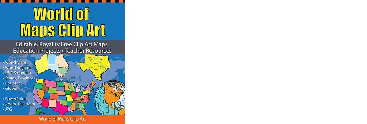 World of Maps Editable Clip Art Downloadable Collection