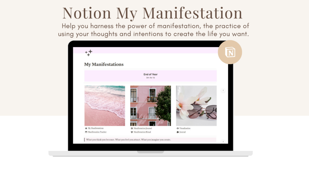Notion Manifestation Template Manifestation Journal 2023 