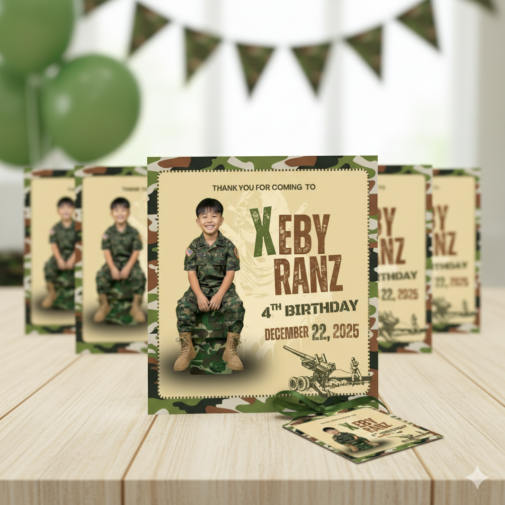 ARMY THEME PARTY BUNDLE TEMPLATES