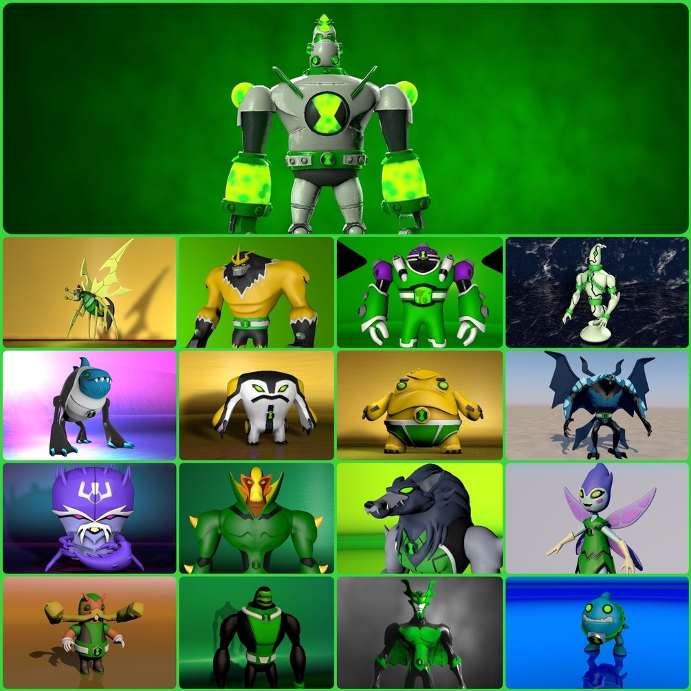 Ben 10 Omniverse Aliens 3d Printables Collection Pack - Select One