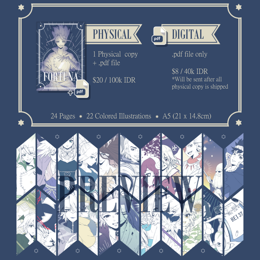 FORTUNA - Dr. STONE Tarot Zine Digital Copy