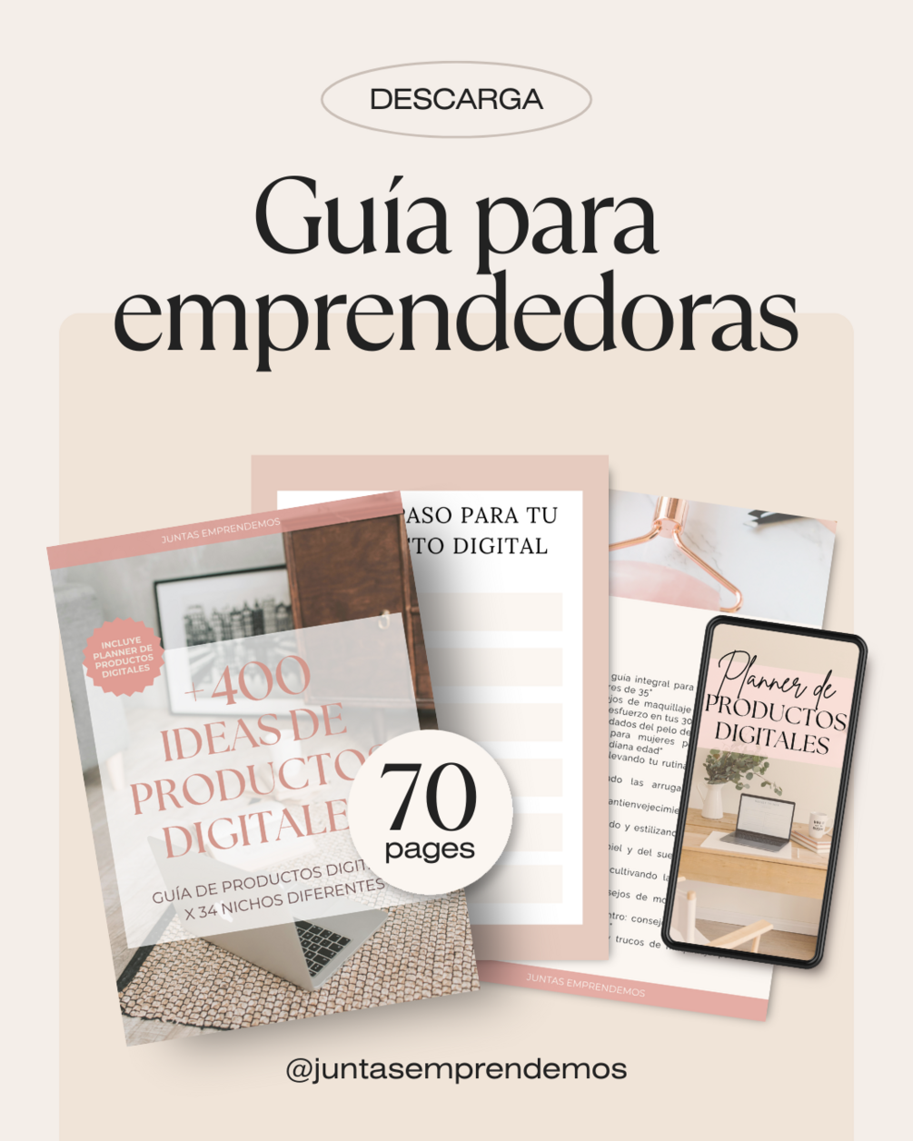 Guía + 400 ideas de productos digitales + planificador de productos ...