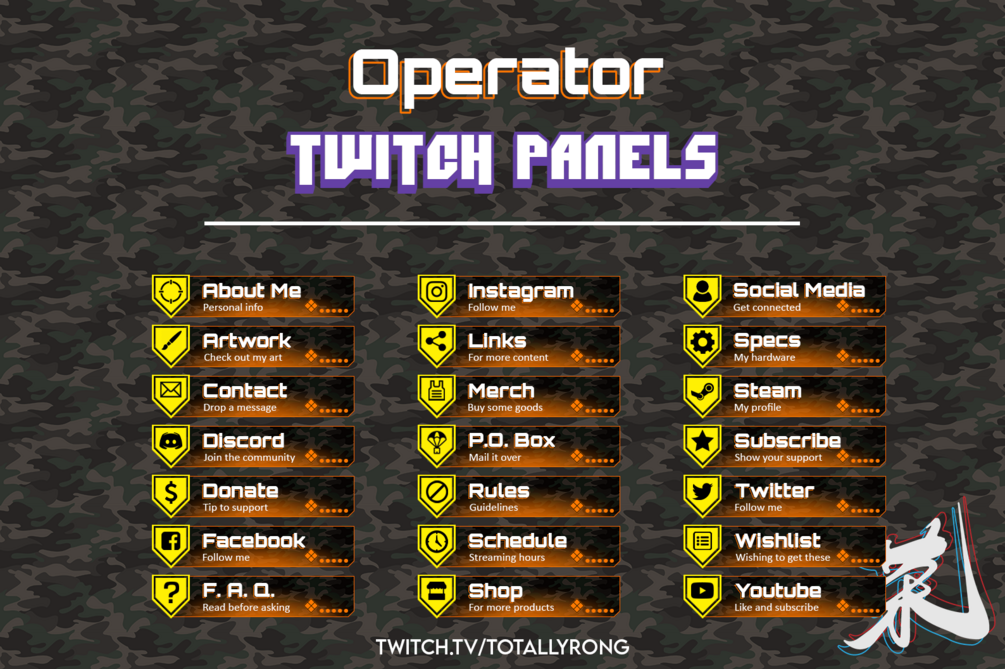 Twitch Panels - Operator
