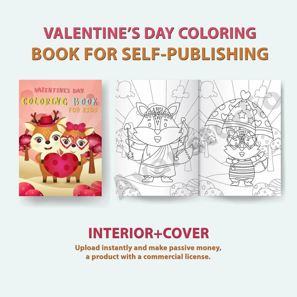 Love Coloring Pages Book for Kids | Kdp Interiors and Cover Book for ...