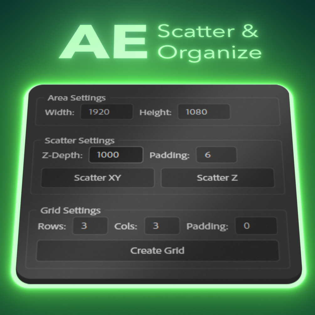 After Effects Scatter & Organize