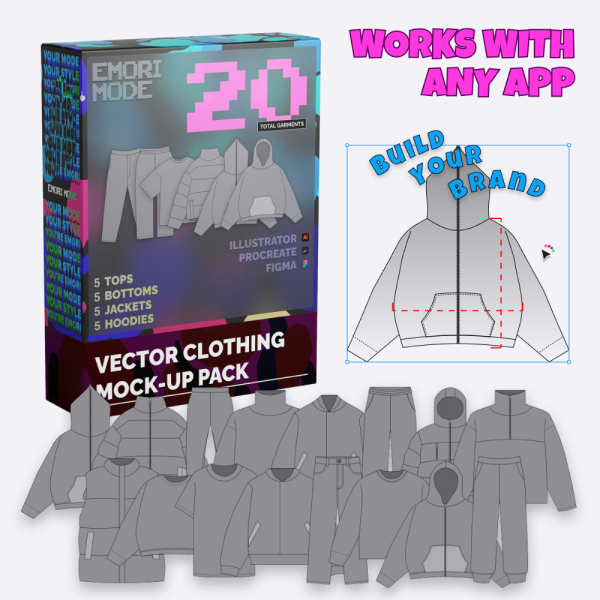 Streetwear Clothing Mock-Up Pack (20 Total Garments)