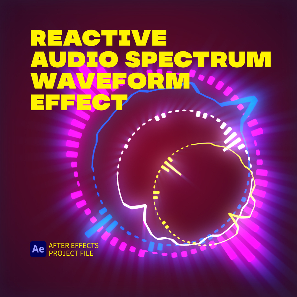 Reactive Audio Spectrum Waveform Effect. After Effects Project File