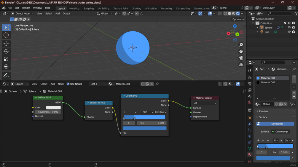 Anime Shading Blender
