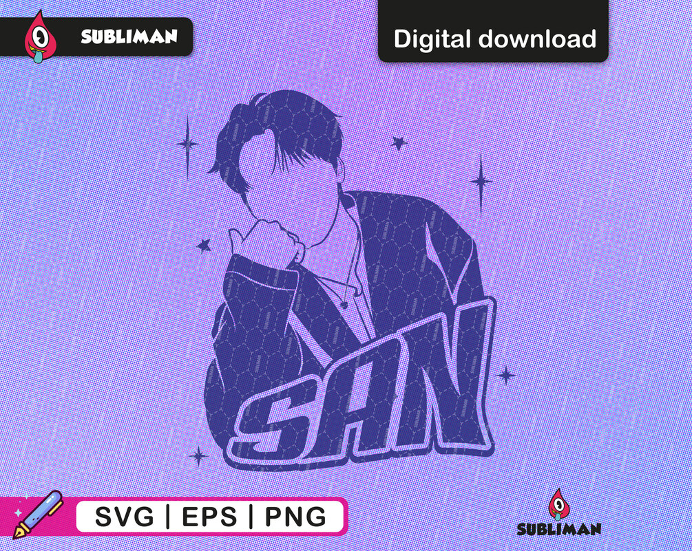 SAN | KPOP SVG | vector files for Cricut