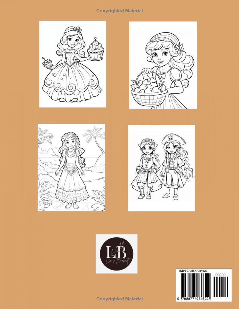 Princess Coloring Book: Adorable and Fun Coloring Pages of Princesses ...
