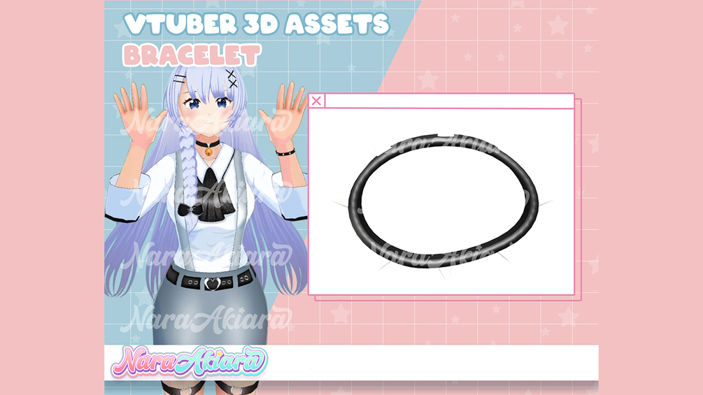 3D Vtuber Assets Bracelet V9 Vroid Commission, 3D assets ready to use ...