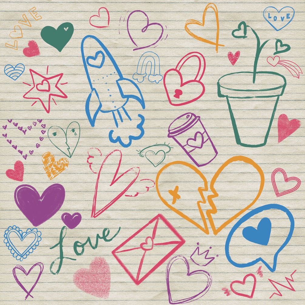 Sketchy Hearts - Valentine's Brushes for Procreate