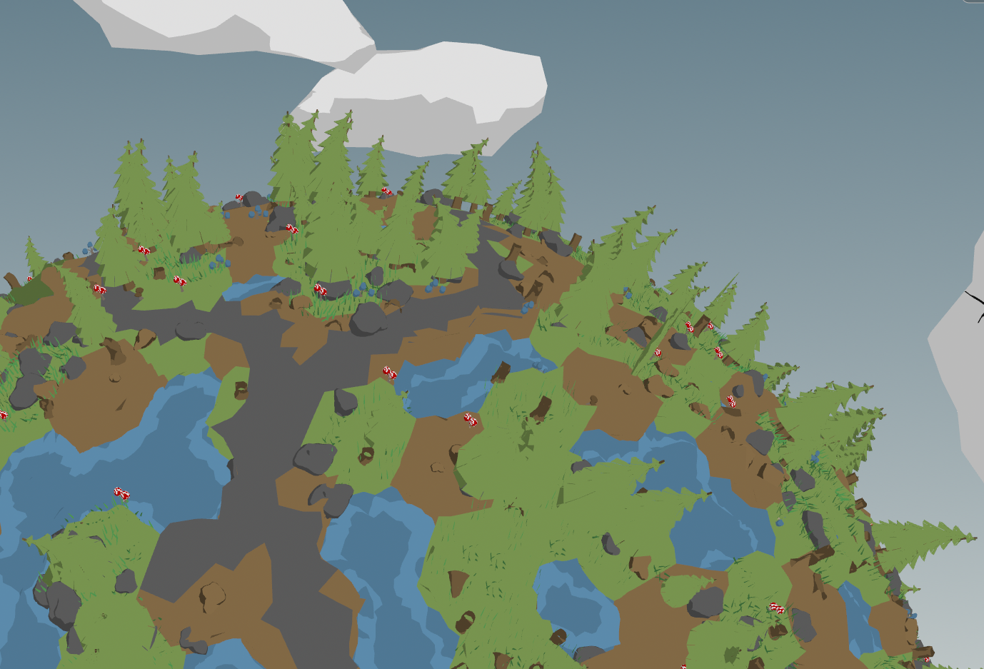 Hexagonal Low Poly Houdini Planet