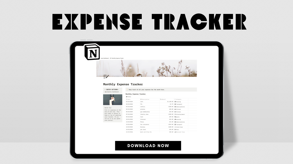Expense Tracker Notion Template