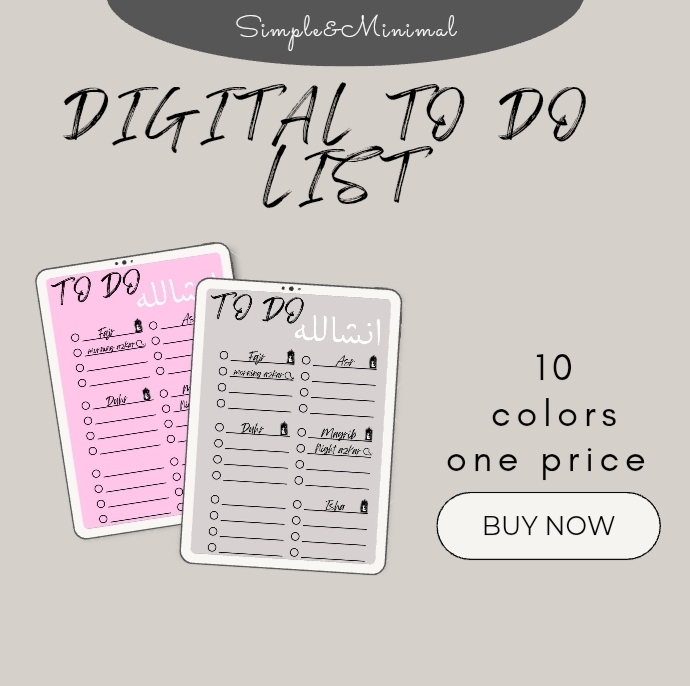 Islamic daily to-do list | prayer and azkar tracker (10 colours)