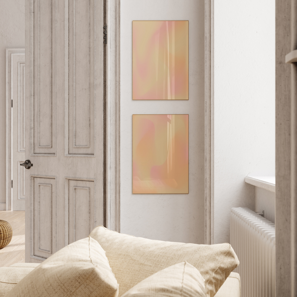 Sorbet Ice cream Gradient Wall Art Set of Two, Manifestation, Aura ...