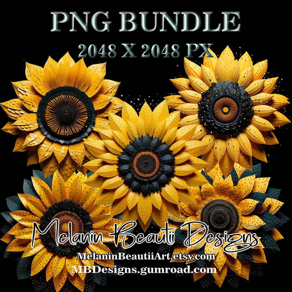 TEXTURED SUNFLOWERS 1