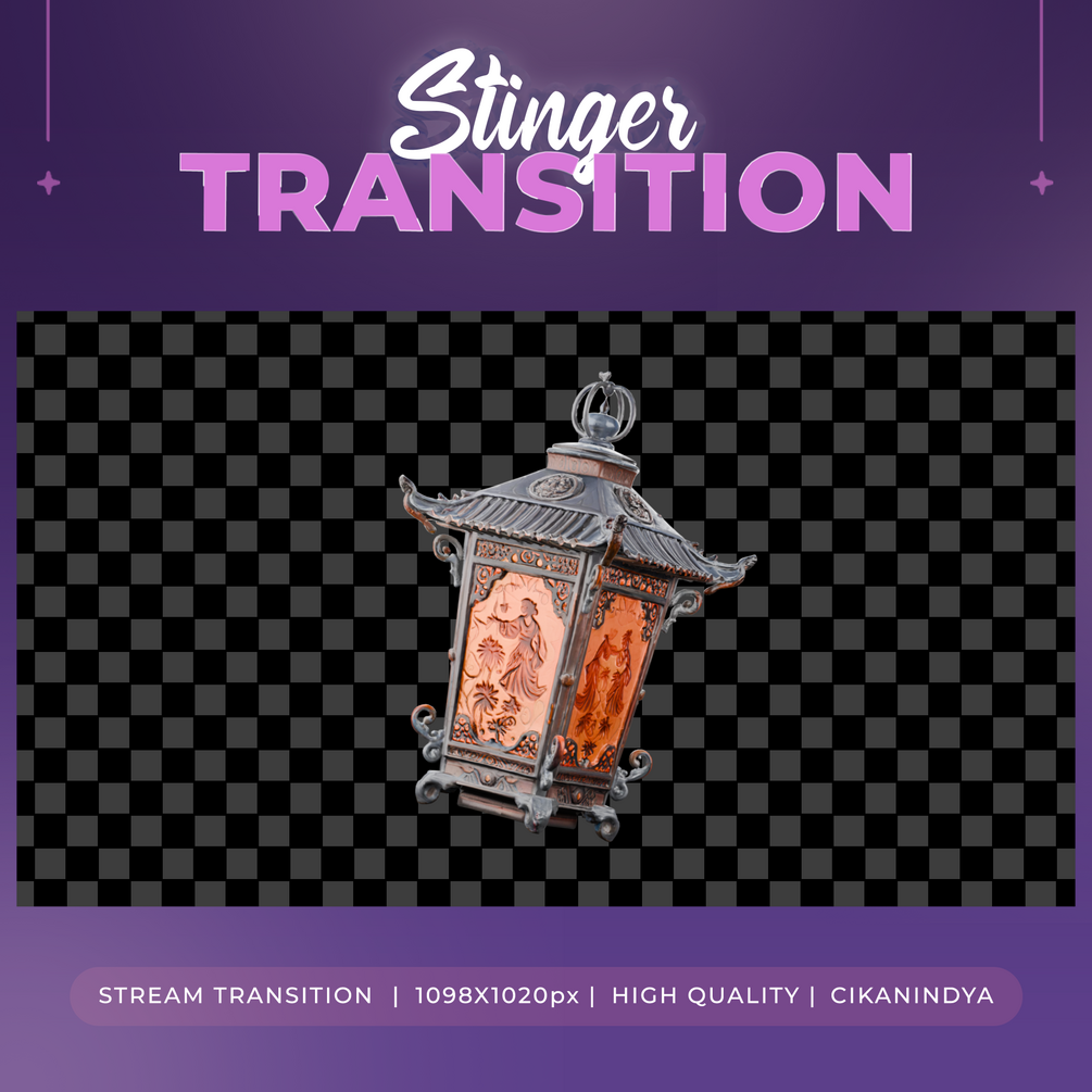 Animated Stinger Transition | Vintage Orange Lantern Light Stream ...