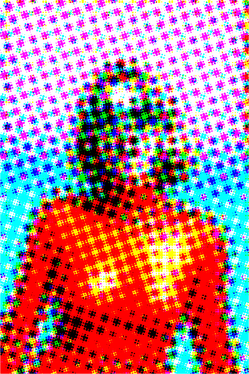 Posterization Dot Illustration #008