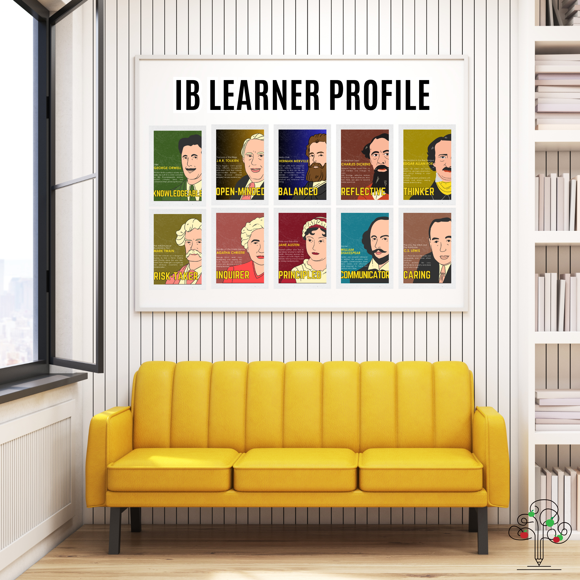IB Learner Profile Posters | Classic Authors | Classroom Decor | Famous ...