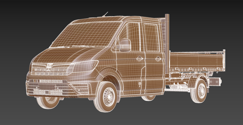 MAN TGE Double Cab Tipper HQ Interior 2023