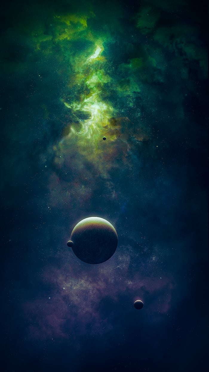 simple space scene