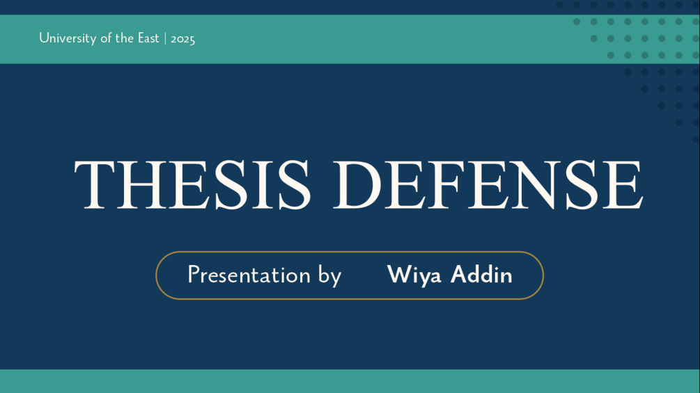 Thesis defense Template