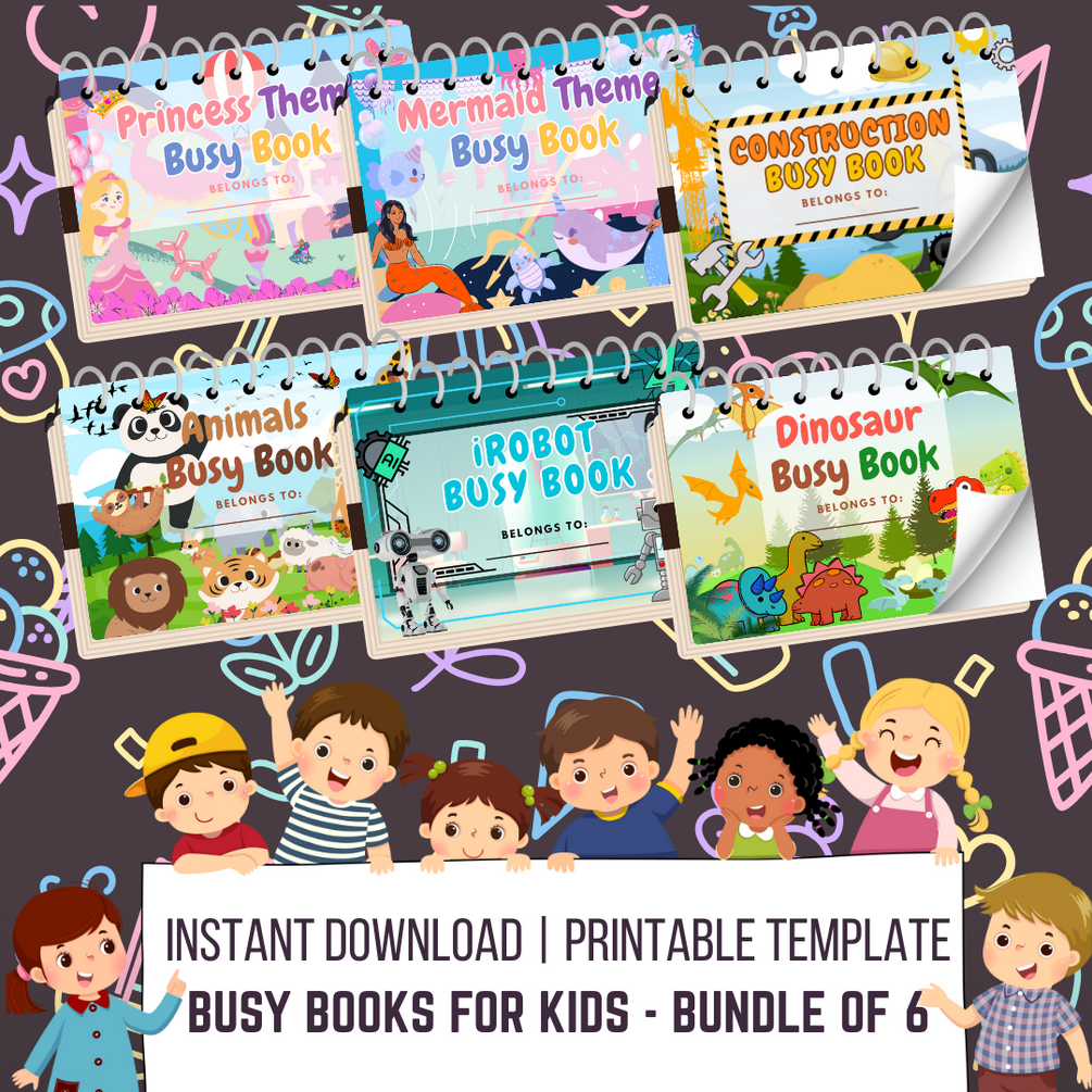 Busy Books Bundle - 6 Different Themes by LuxeDigi