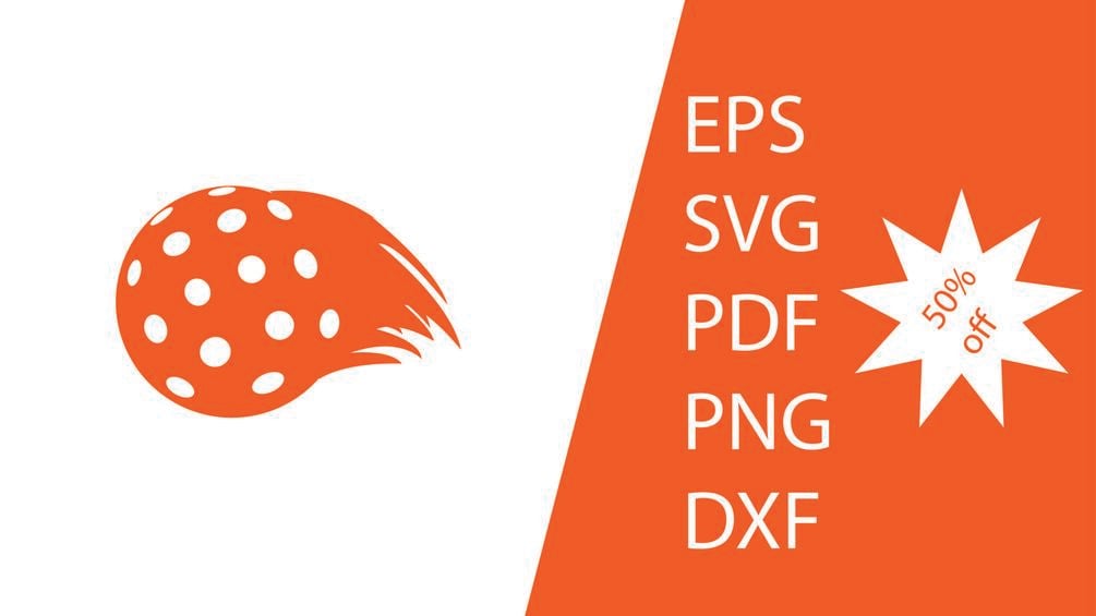 Flying Pickleball - Dynamic Logo & Vector Digital Download File for ...