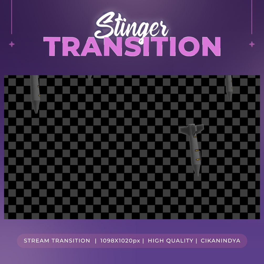 Animated Stinger Transition Airstrike Barrage | Rapid-Fire Missile Rain ...