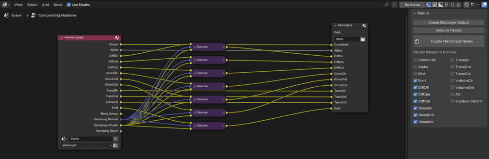 Create Multilayer Output (w/Denoised Passes) - Blender Addon