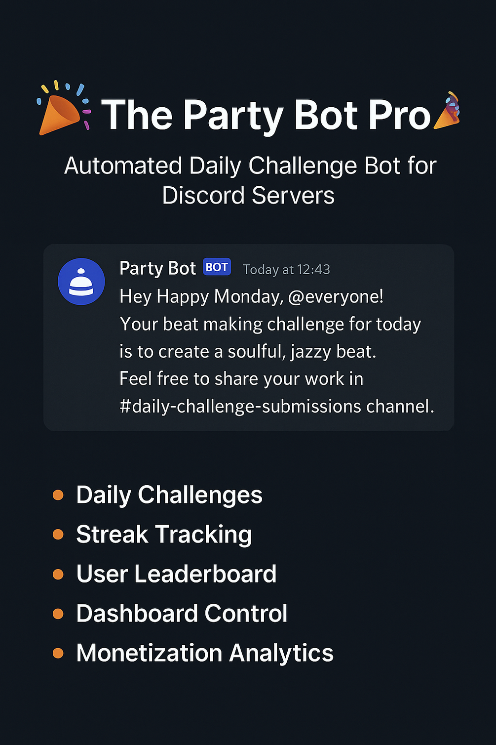 Daily Challenge Discord Bot (Pro 🎉)