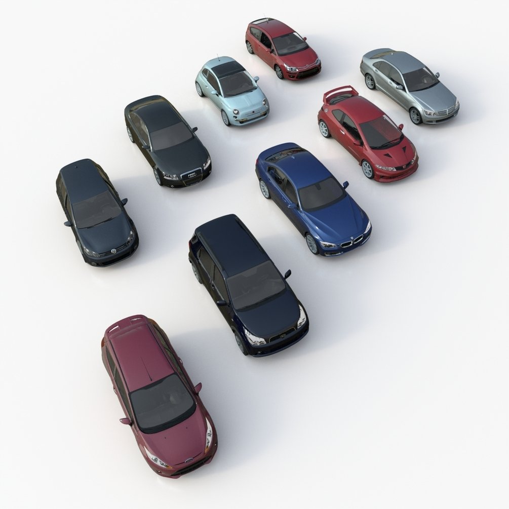 Conventional proxy car collection (9 models)