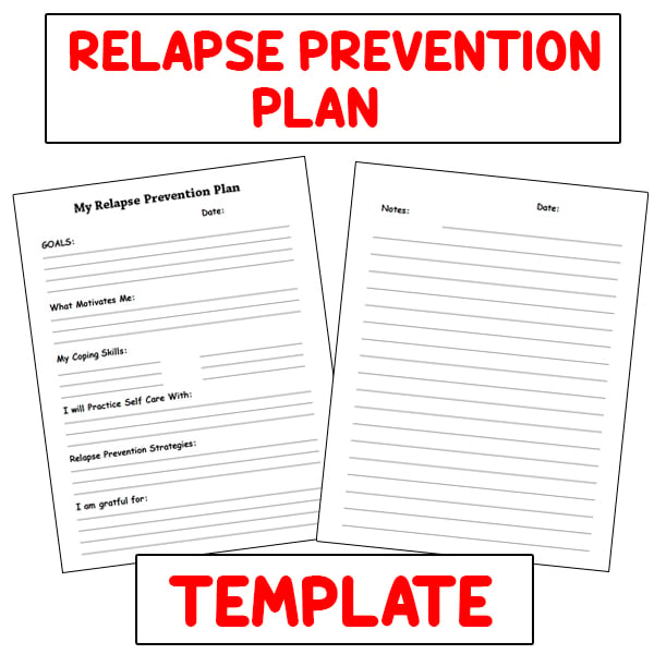 Relapse Prevention Plan PDF Template Worksheet
