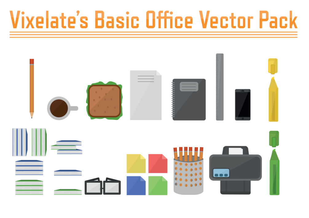 Vixelate's Basic Office Vector Pack (Illustrations)