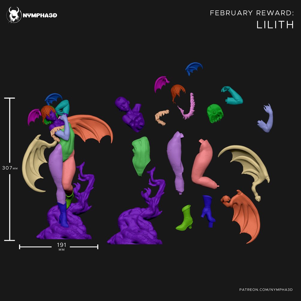 Lilith Aensland (Darkstalkers) STL for 3D Printing