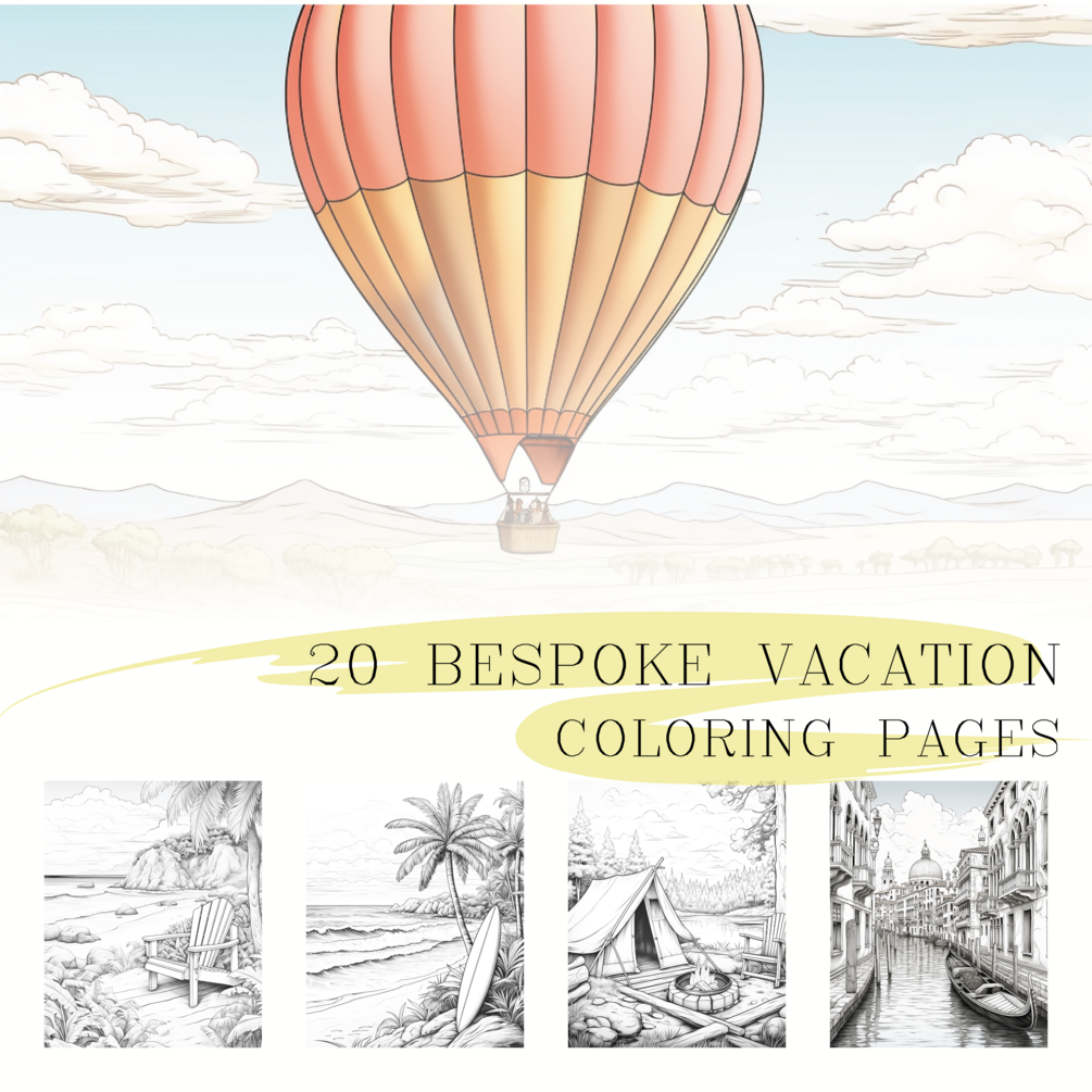 20 Vacation Downloadable Coloring Pages