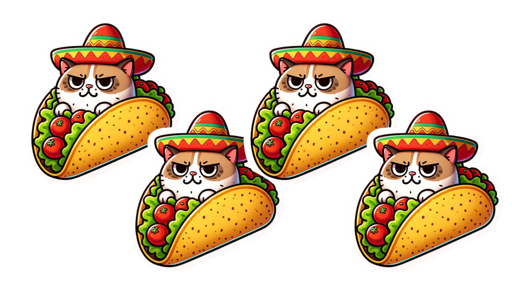 Taco Cat Sticker