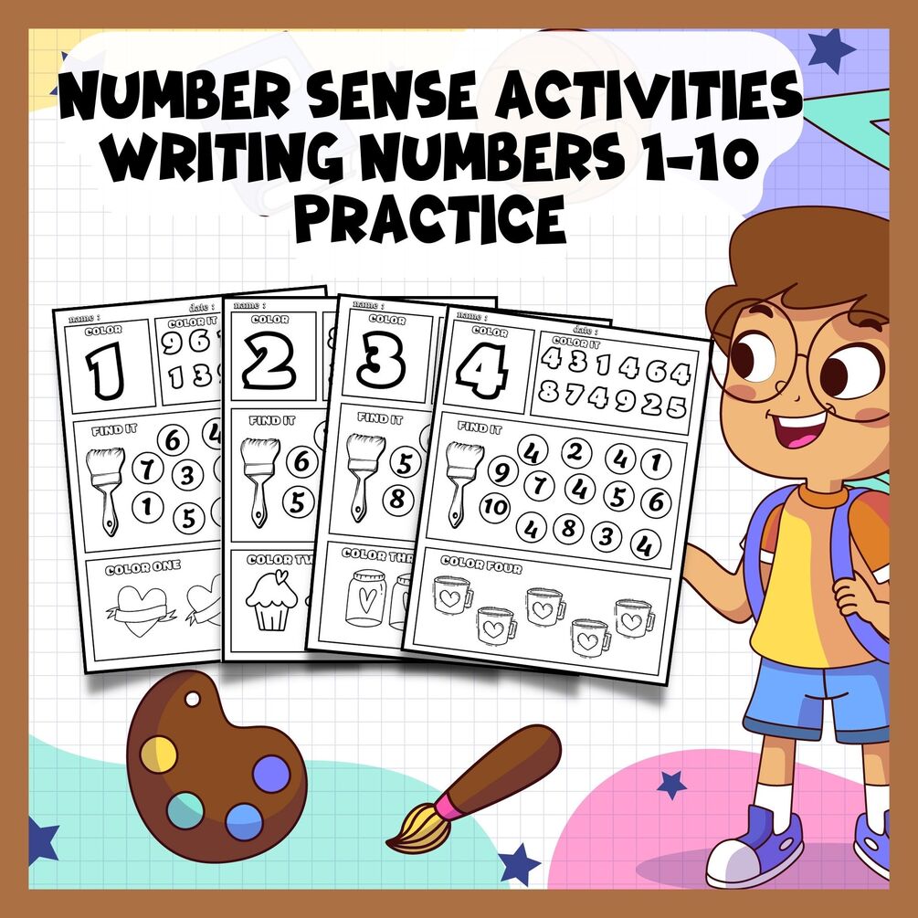 Number Sense Activities Writing Numbers 1-10 Practice
