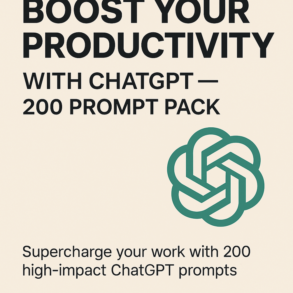 Boost Your Productivity with ChatGPT — 200 Prompt Pack