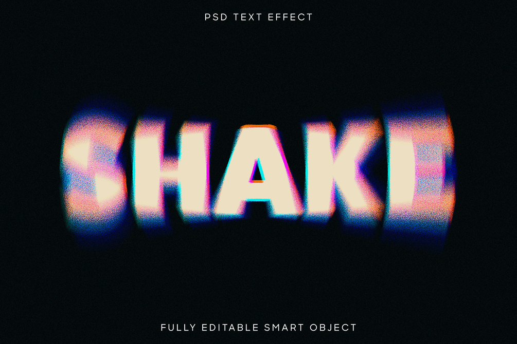 Shake Blur PSD Text Effect